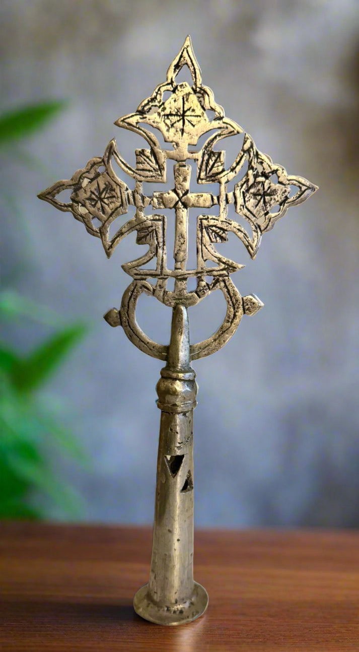 Antique Ethiopian Coptic Hand Cross – Early 20th Century – Antique Market